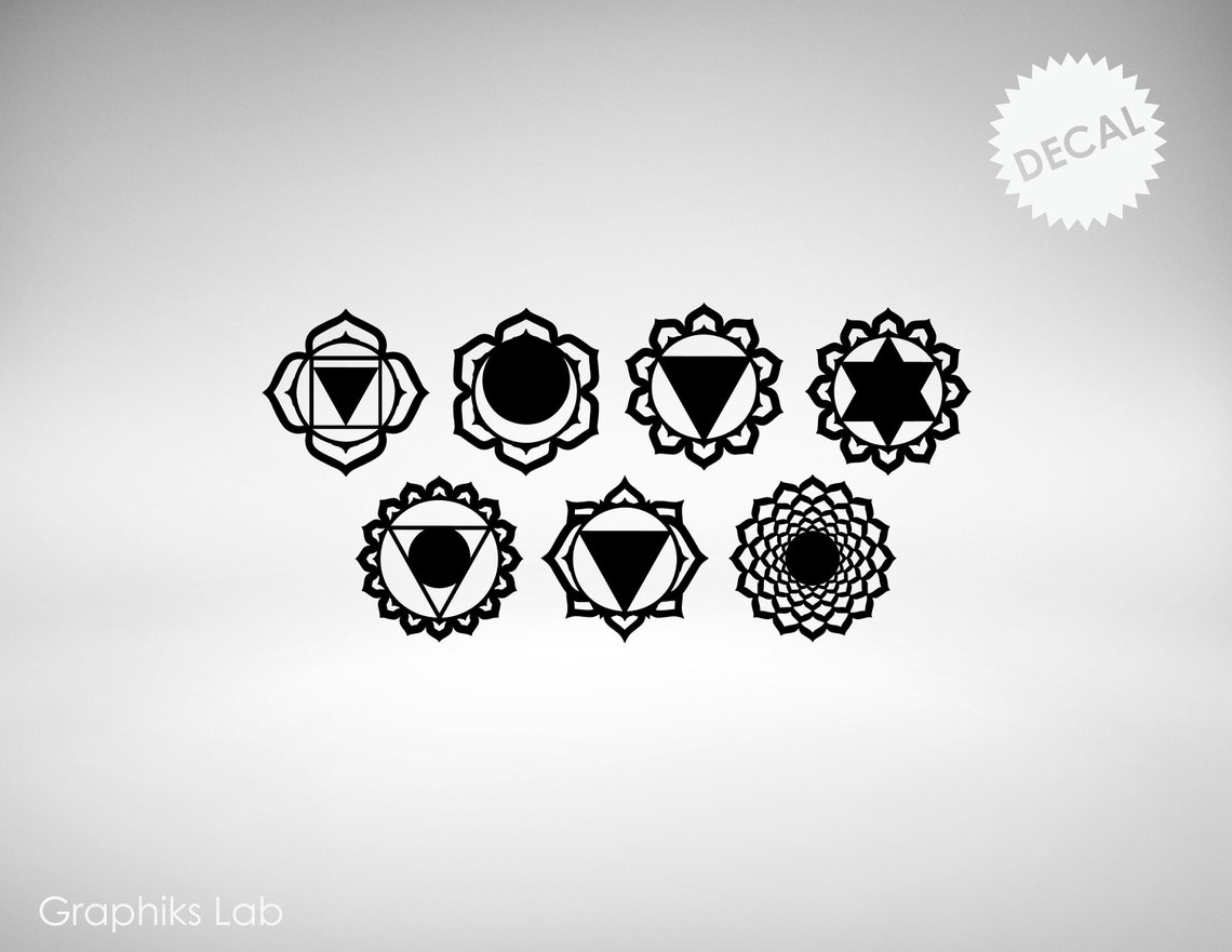Chakra 7 Decal Set Path to Enlightenment Chakra 7 Decal Set - Etsy