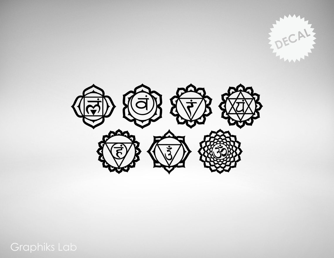 Chakra 7 Decal Set Path to Enlightenment Chakra 7 Decal Detail - Etsy