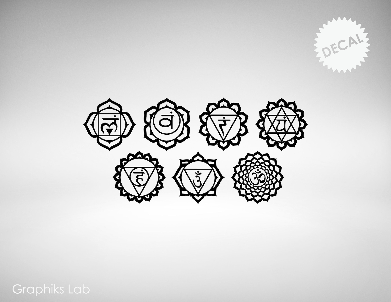 Chakra 7 Decal Set Path to Enlightenment Chakra 7 Decal Detail - Etsy