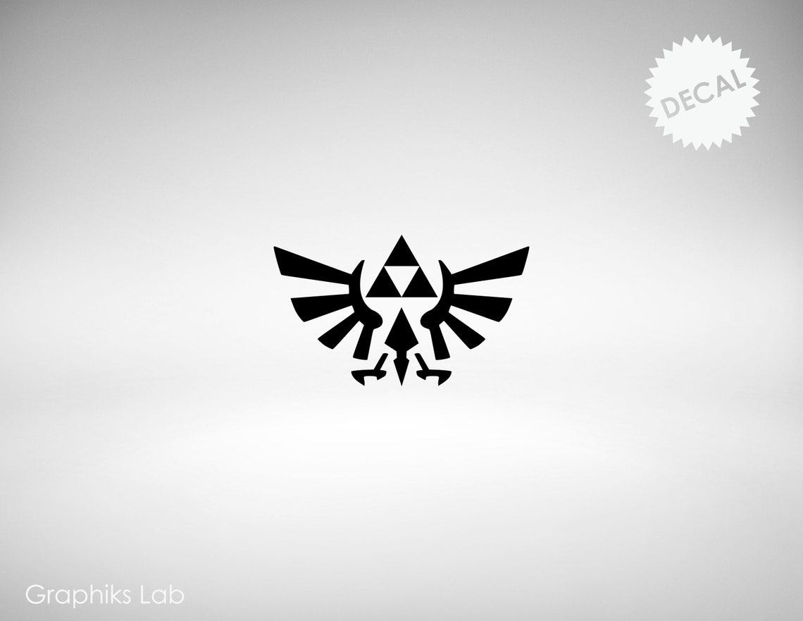 Triforce Hyrule Vinyl Decal Triforce Crest Vinyl Decal | Etsy