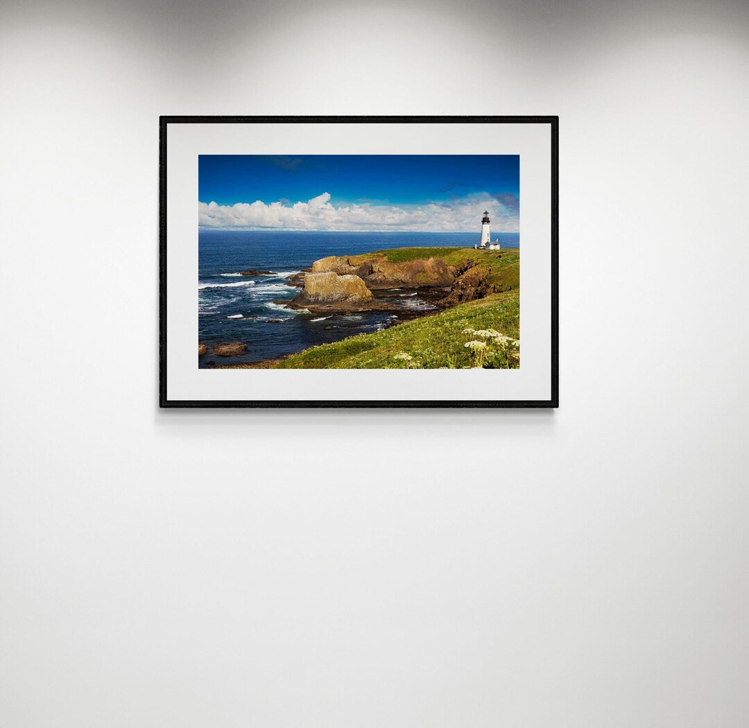 Framed Lighthouse Photo Art, Coastal Wall Decor, Nautical Decor ...