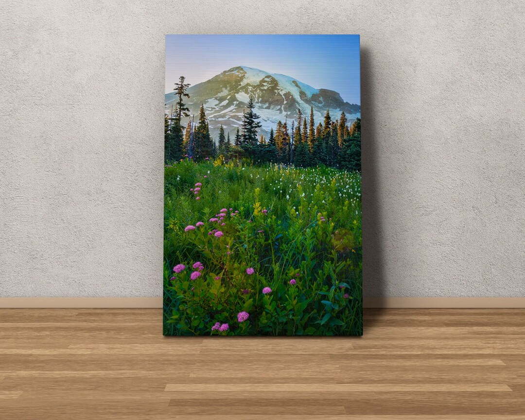 Mount Rainier Metal Print, Rainier Metal Print, Mountain Wall Art ...