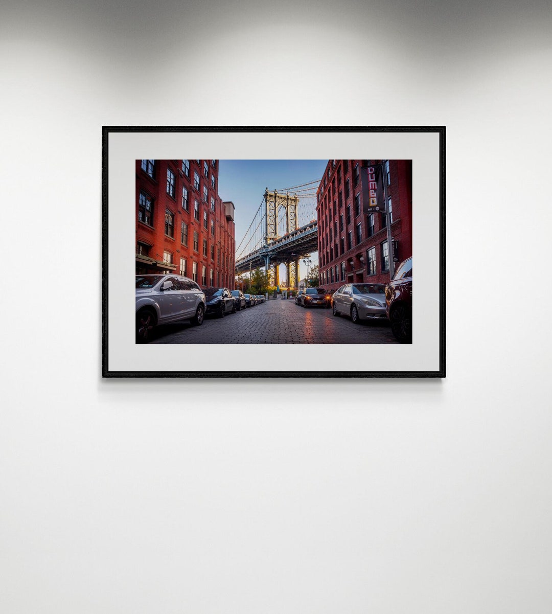 DUMBO NYC Framed Print, New York City Framed Wall Art, Vibrant Urban ...