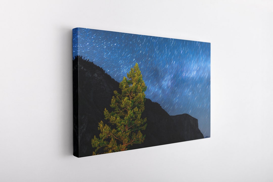 Yosemite Gallery Wrap, Astrophotography, Yosemite at Night, Star Trails ...