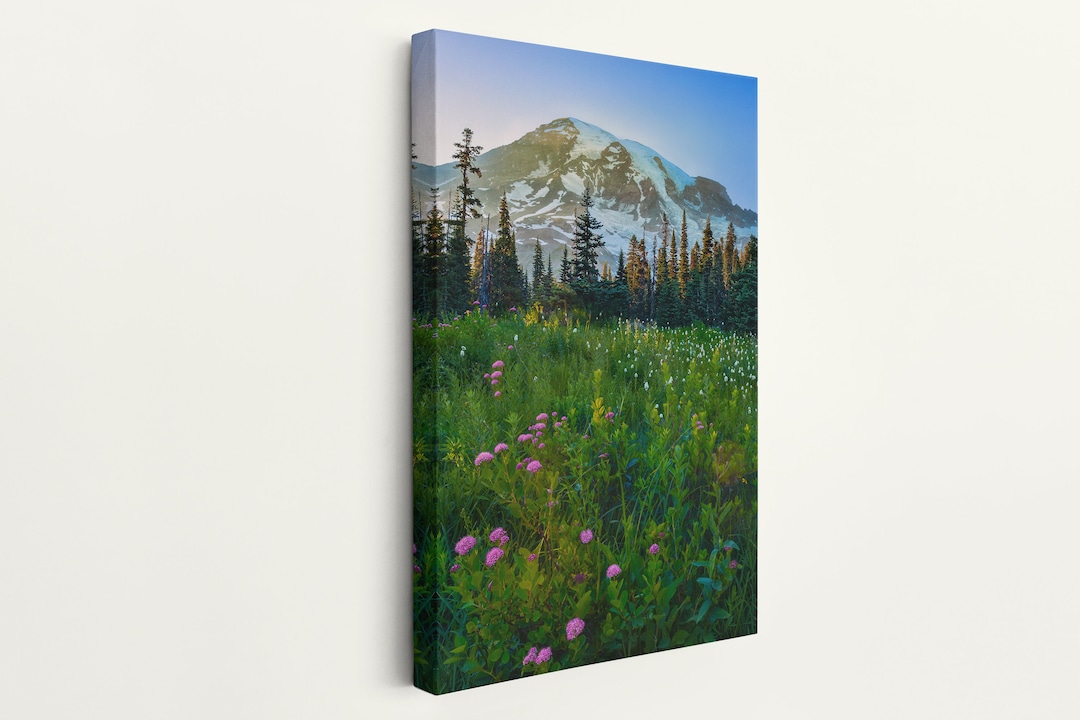 Mount Rainier Canvas Wrap, Rainier Canvas Wrap, Mountain Wall Art ...