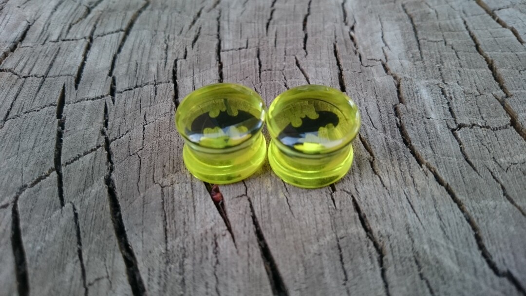 Batman Yellow Acrylic Plugs/ Gauges - Etsy