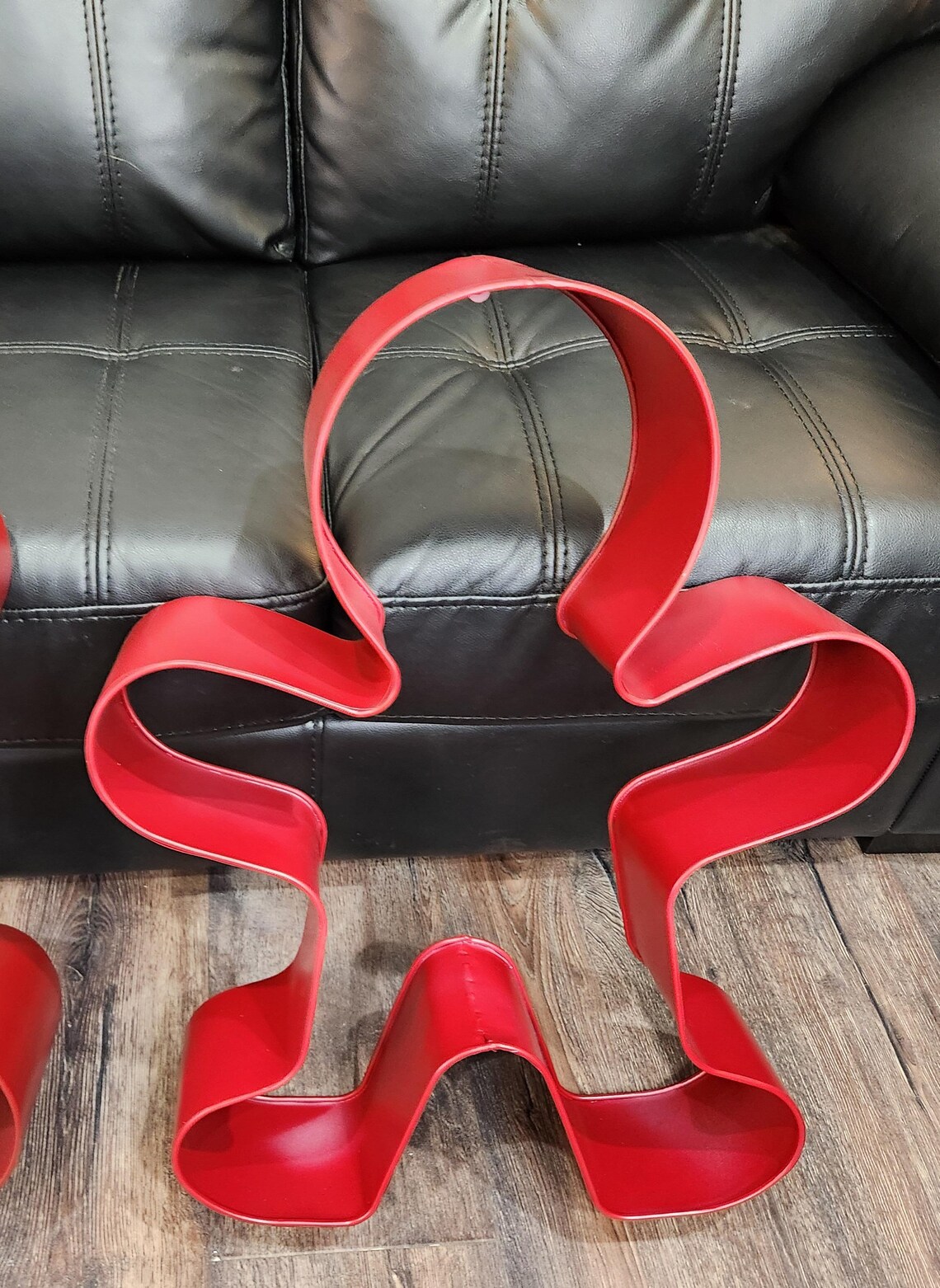 Large Red Metal Gingerbread Man Cookie Cutter Style Home Decoration ...