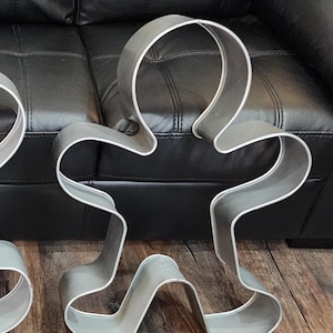 Large Silver Metal Gingerbread Man Cookie Cutter Style Home Decoration ...