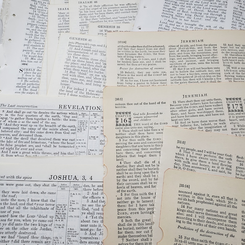 50 Vintage LARGE Holy Bible Pages Christian Worship Word of - Etsy