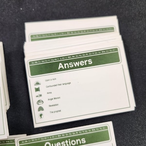 100 LDS Kids Trivia Game Cards, Vintage Celestial Pursuit Mormon ...