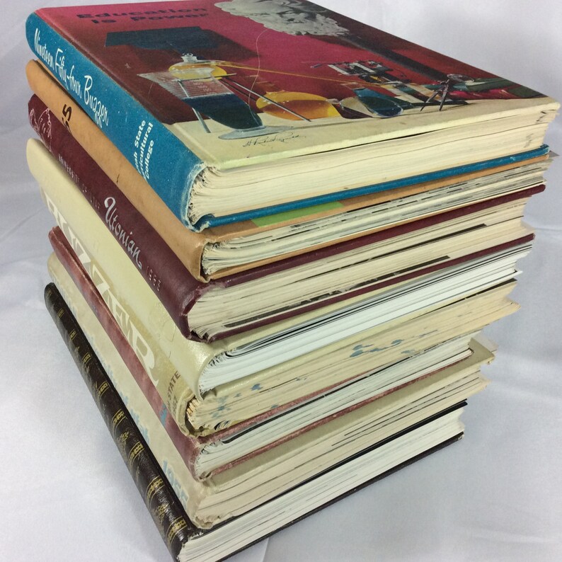 50 Vintage Yearbook Pages High School College University | Etsy