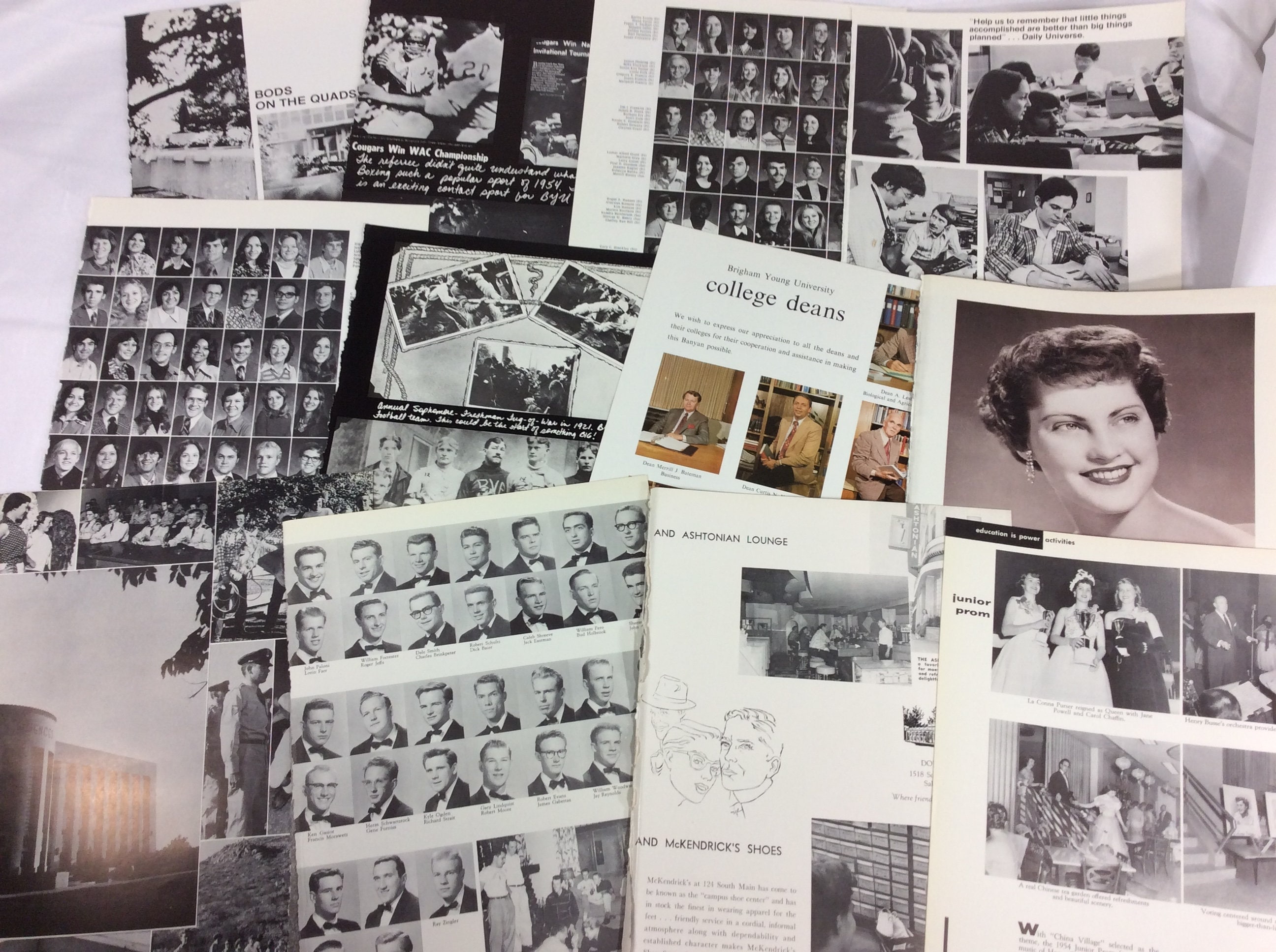 50 Vintage Yearbook Pages High School College University | Etsy