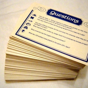 100 LDS Trivia Game Cards, Vintage Celestial Pursuit Mormon Latter-day ...