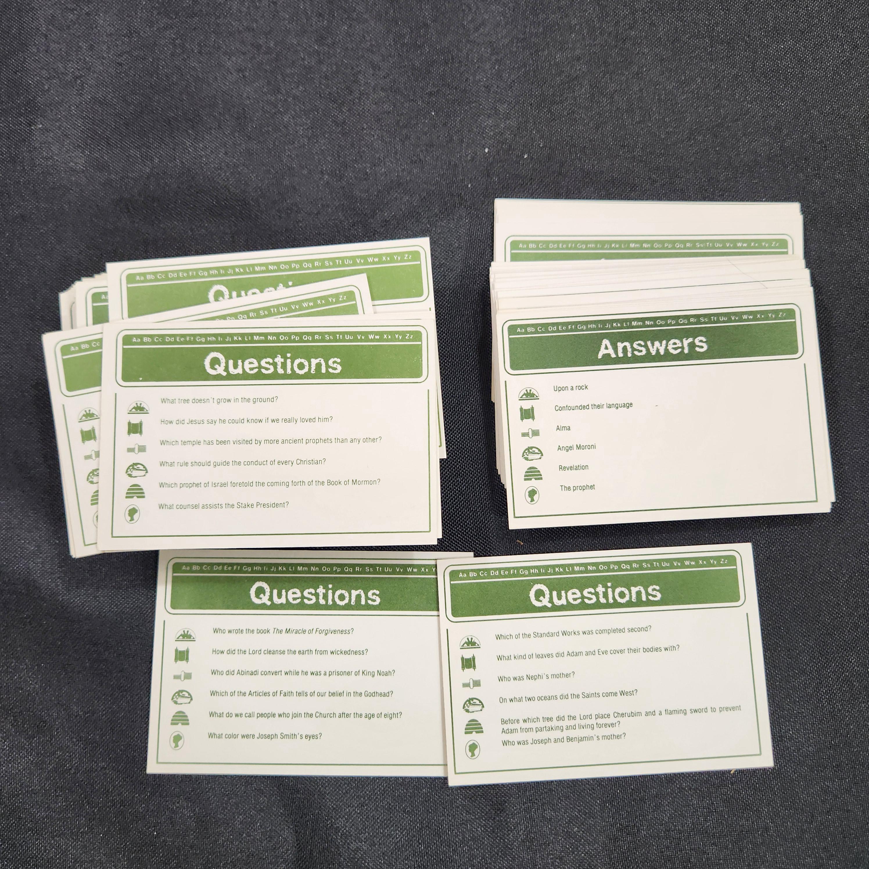 100 LDS Kids Trivia Game Cards, Vintage Celestial Pursuit Mormon ...