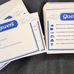 750 LDS Trivia Game Cards, Vintage Celestial Pursuit Mormon Latter-day ...