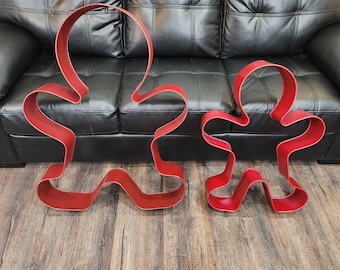 Giant Red Metal Gingerbread Man Cookie Cutter Style Home Decoration ...