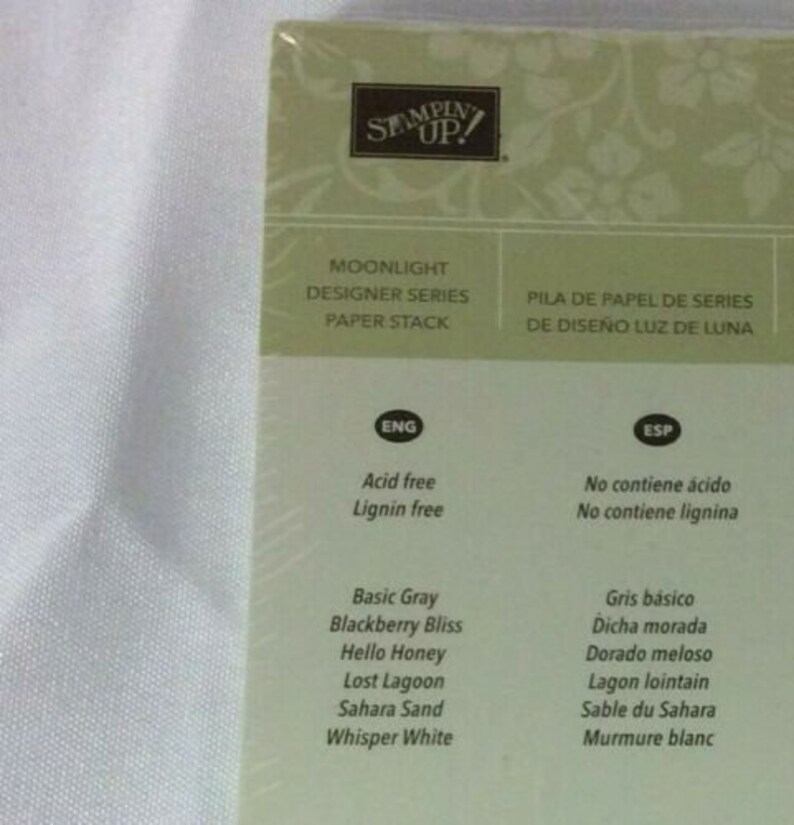 NEW Stampin' Up! MOOLIGHT Designer Series Paper Stack 4.5x6.5 Album ...
