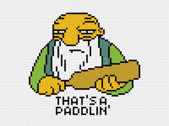 That's A Paddlin' the Simpsons Cross Stitch Pattern | Etsy