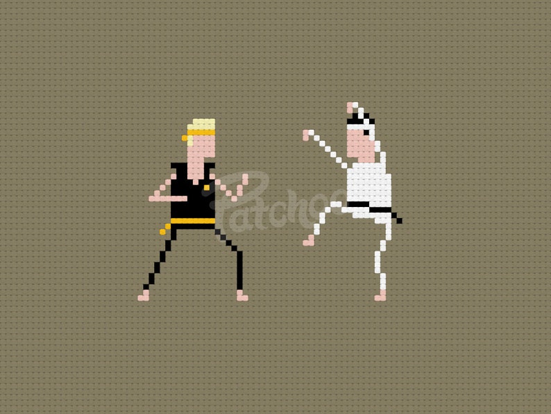 The Karate Kid Cross Stitch Pattern PDF INSTANT DOWNLOAD - Etsy