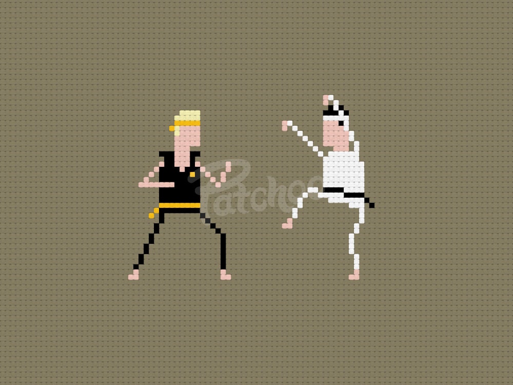The Karate Kid Cross Stitch Pattern PDF INSTANT DOWNLOAD - Etsy