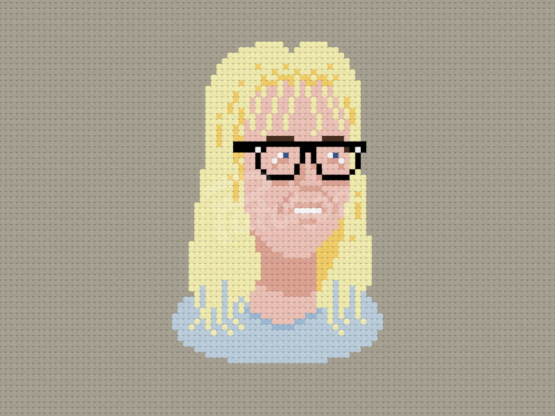 Garth Algar Wayne's World Cross Stitch Pattern PDF - Etsy