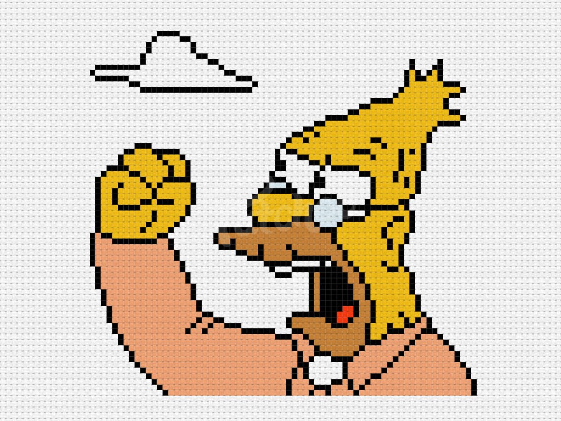 Old Man Yells at Cloud the Simpsons Cross Stitch Pattern - Etsy Canada