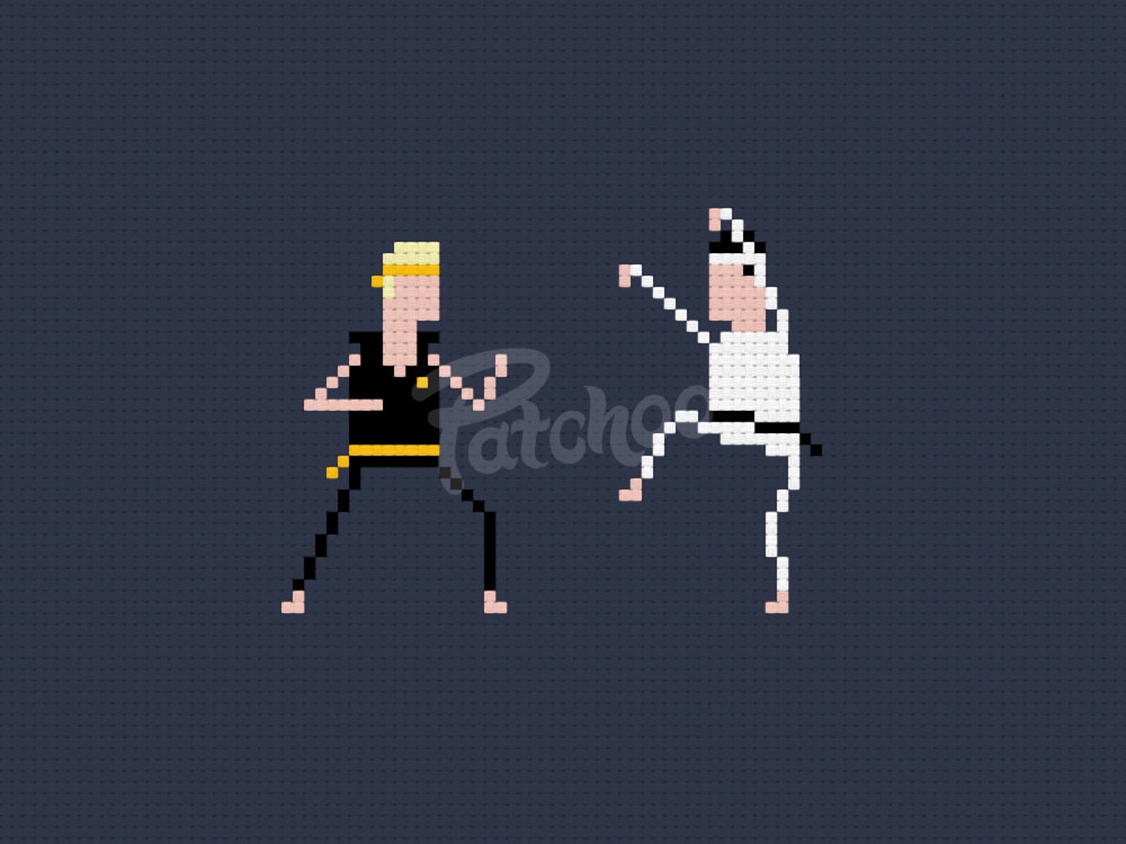 The Karate Kid Cross Stitch Pattern PDF INSTANT DOWNLOAD - Etsy