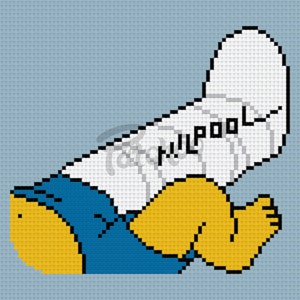 Milpool, Milhouse, the Simpsons - Cross Stitch Pattern (PDF) - INSTANT ...
