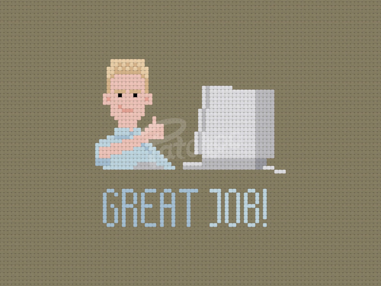 Great Job Cross Stitch Pattern PDF INSTANT DOWNLOAD | Etsy