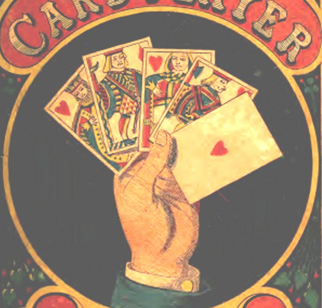 DRAW POKER Card Game Digital Book Collection 4 Old Antique - Etsy