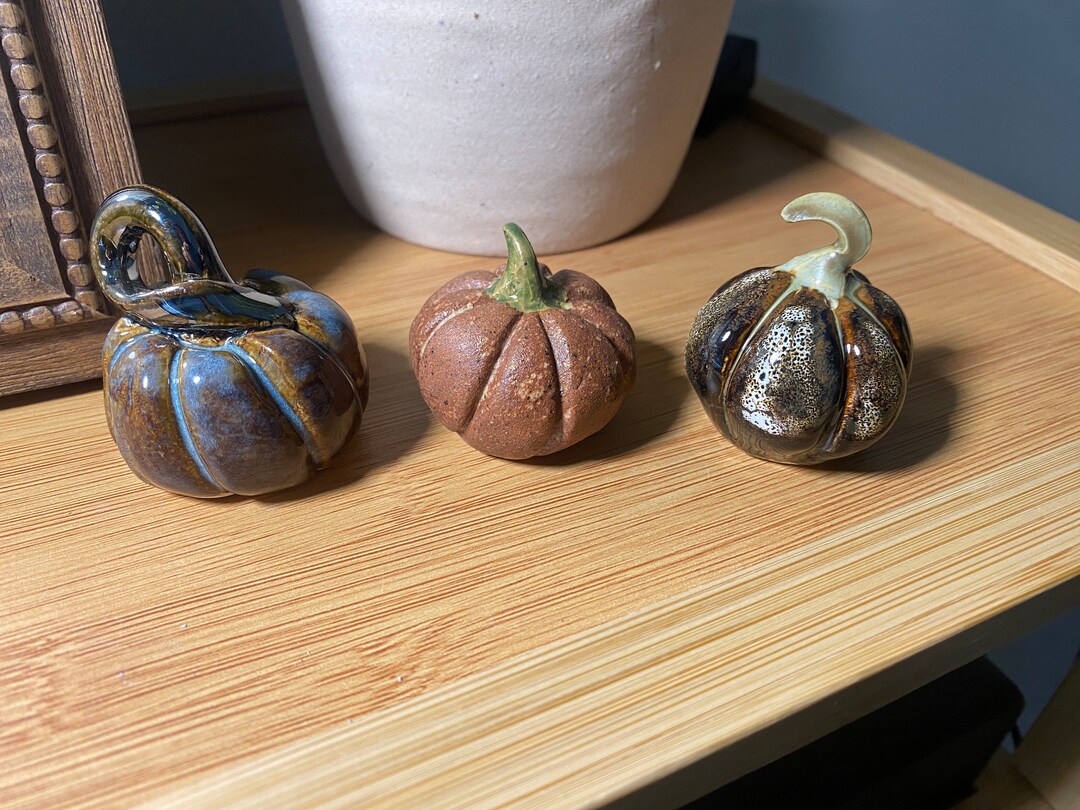 Handmade Ceramic Pumpkins - Set of 3 (SET B) - Etsy