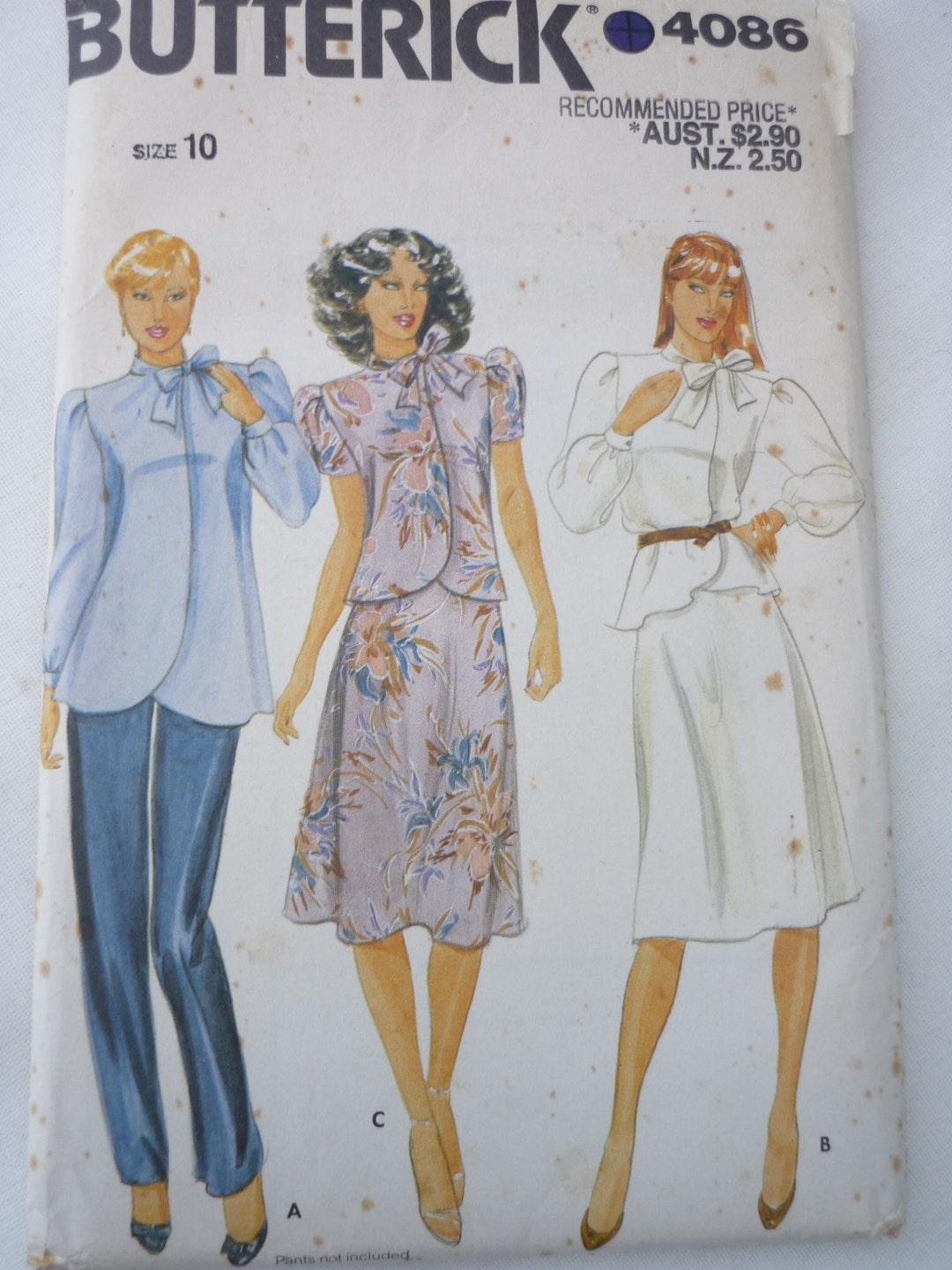 Butterick 4086 Pattern for a Vintage 1970s Blouse and Top. Blouse With ...