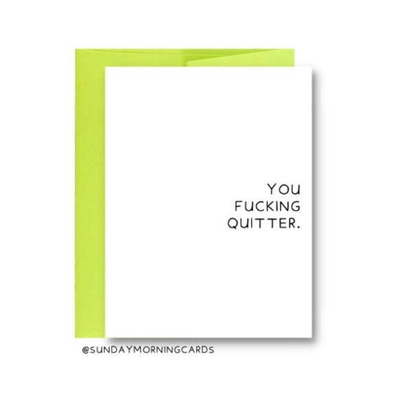 Quitting Job Card - Etsy