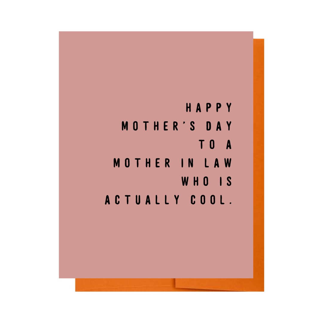 Funny Mother s Day Card For Mother In Law Happy Etsy