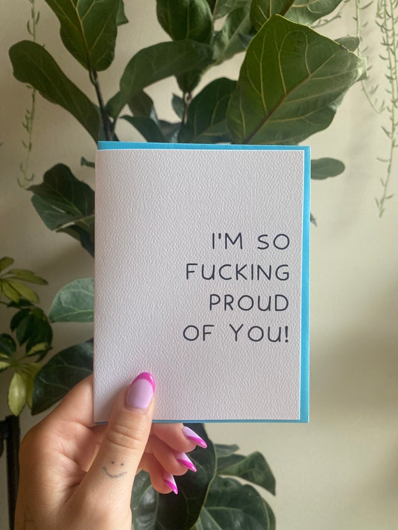 I'm so Proud of You Card Graduation Card New Job Card - Etsy