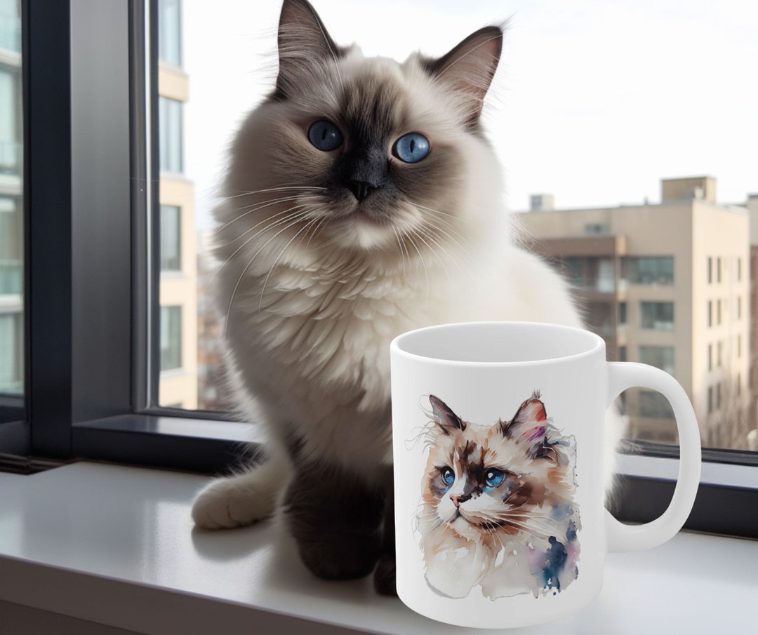 The Blue-eyed Ragdoll Cat Mug 11oz - Etsy