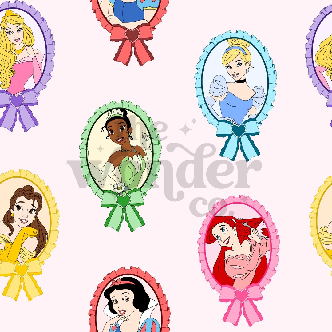 Coquette Princess Seamless Pattern, Magical Seamless Pattern, Disney ...