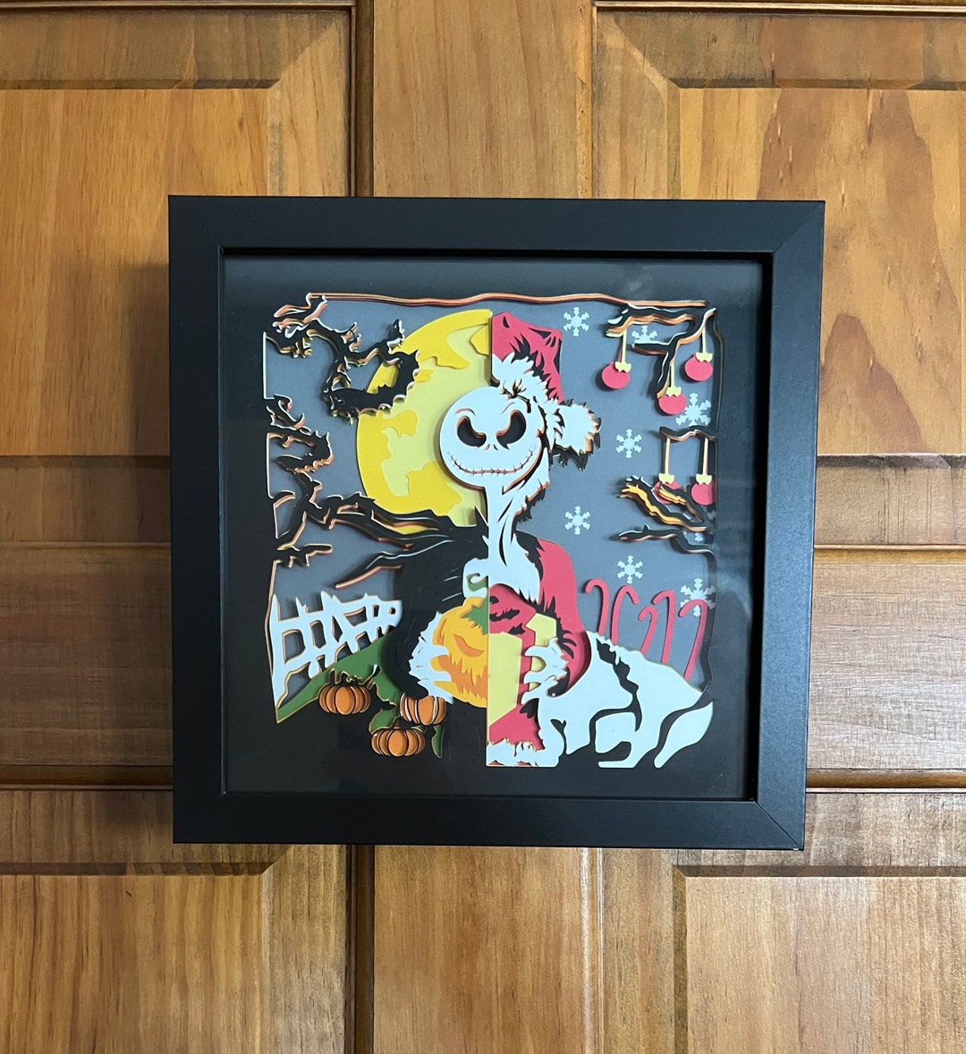 JACK SKELLINGTON 3D Shadow Box in an 8x8 Frame - Etsy