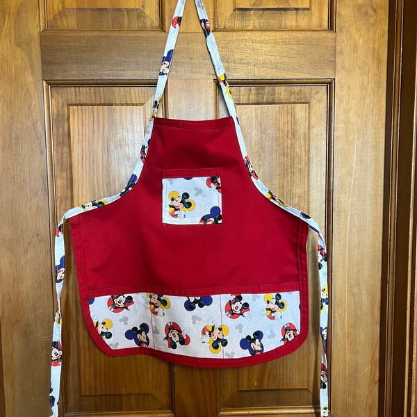 Mickey Mouse Kids Apron - Etsy