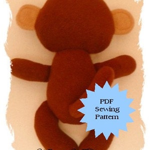 Stuffed Animal Sewing Pattern, Plush Sewing Pattern PDF - Monkey ...