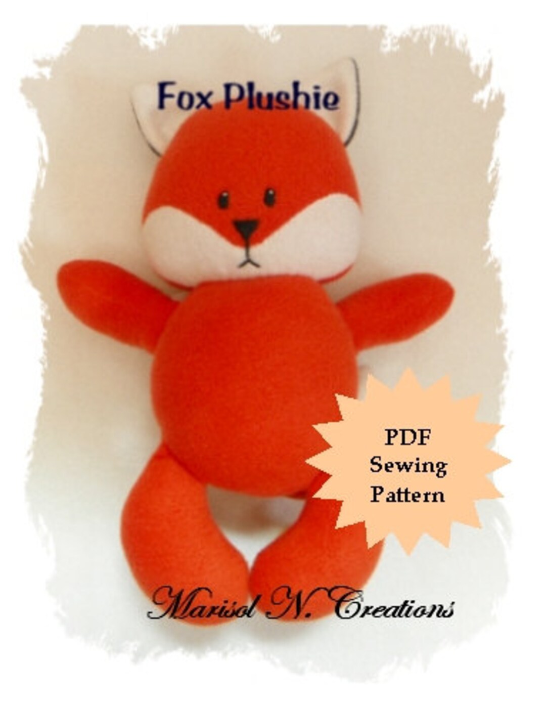 Stuffed Animal Sewing Pattern, Plush Sewing Pattern PDF - Fox, Softie ...