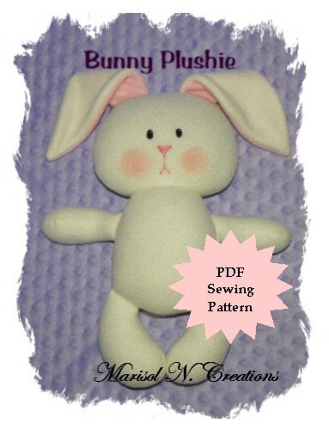 Stuffed Animal Sewing Pattern, Plush Sewing Pattern PDF - Bunny, Softie ...