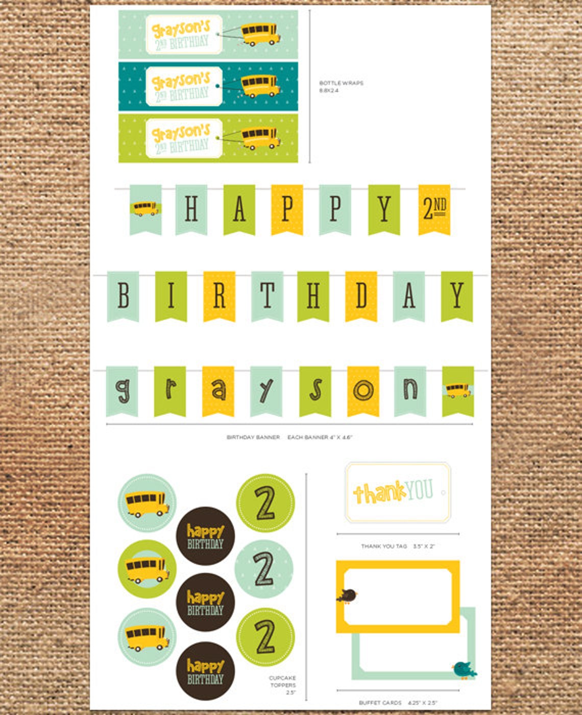 School Bus Birthday Party Kit // Printable - Etsy