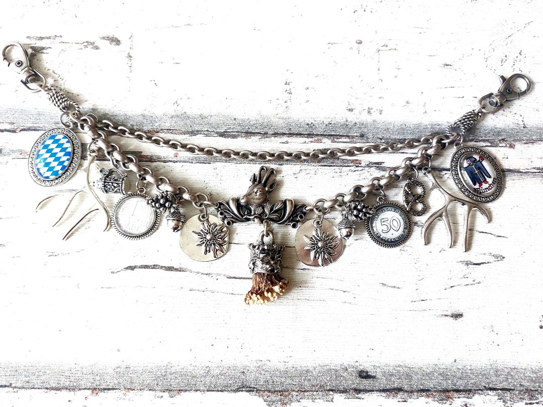 Men's Charivari for Lederhosen for Men Traditional Wedding Horn Deer ...