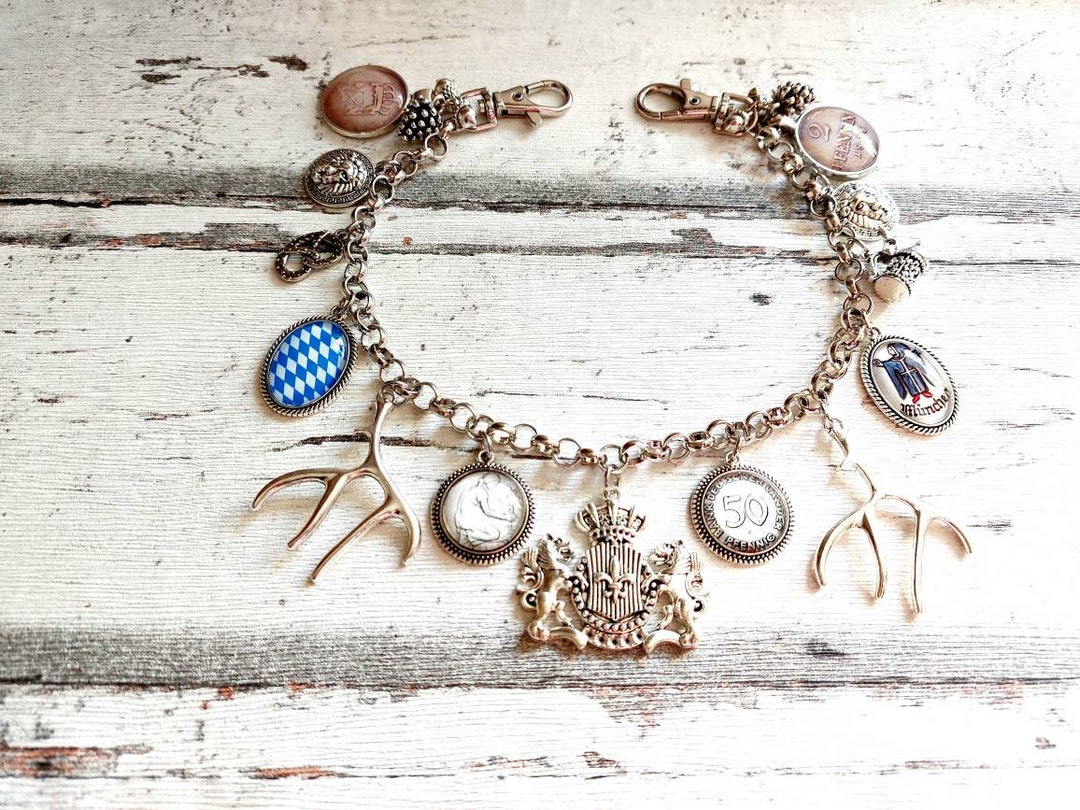 Men's Charivari Zur Lederhosn for Men / Bavaria Coat of Arms Coins 50 ...