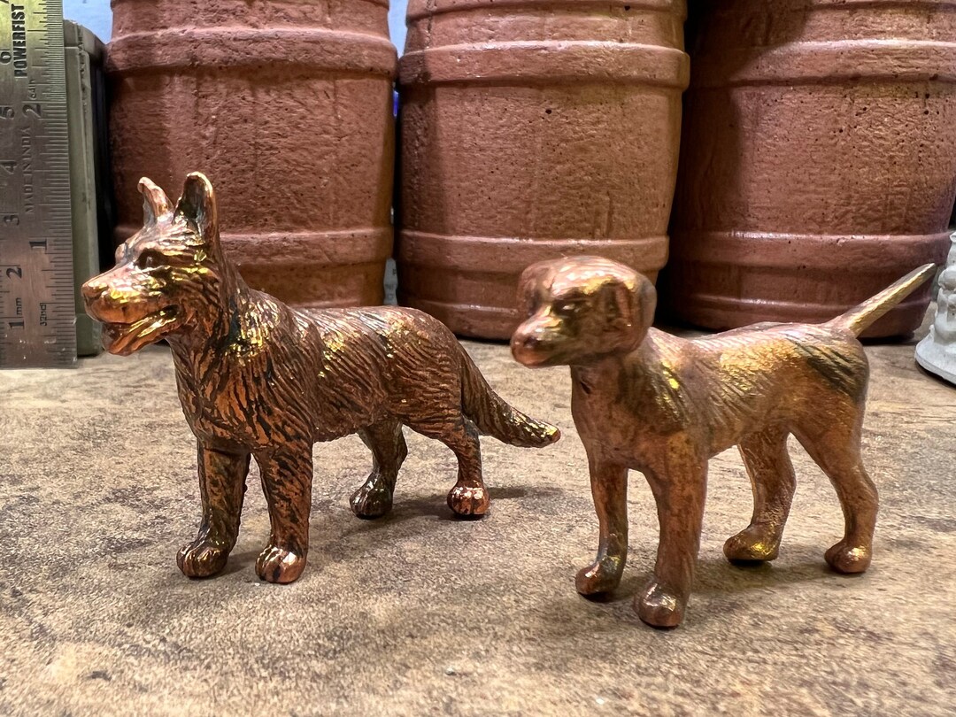 Pair of Copper Dogs - Etsy