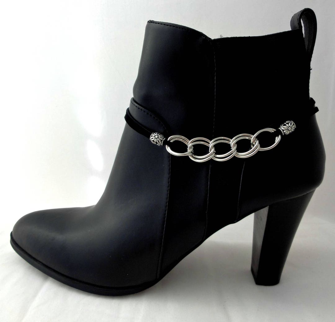 Boot Jewelry Chains, Silver, Boot Bracelet, Basic Large Link - Etsy