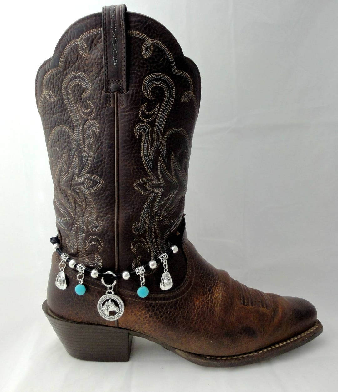 Cowboy Boot Anklet Jewelry, Turquoise, Boot Jewelry, Laredo - Etsy