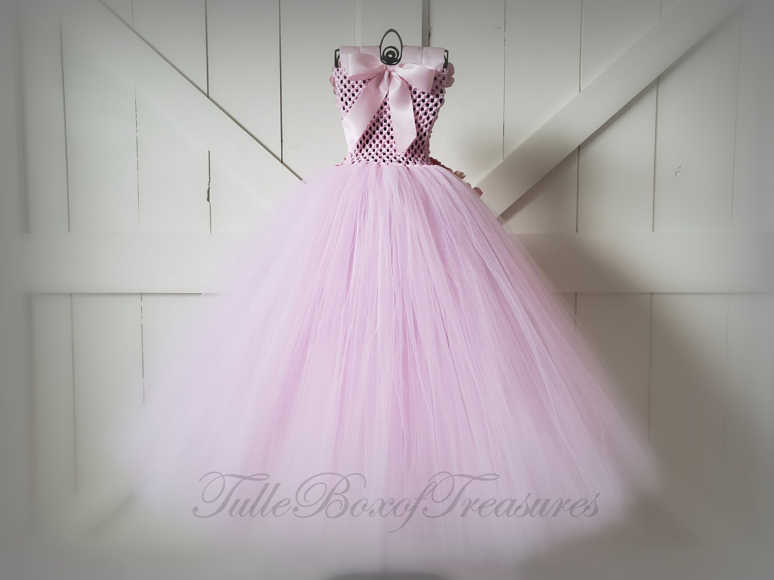 Shades of Pink Hydrangea Tulle Dress With Ribbon Straps/flower - Etsy