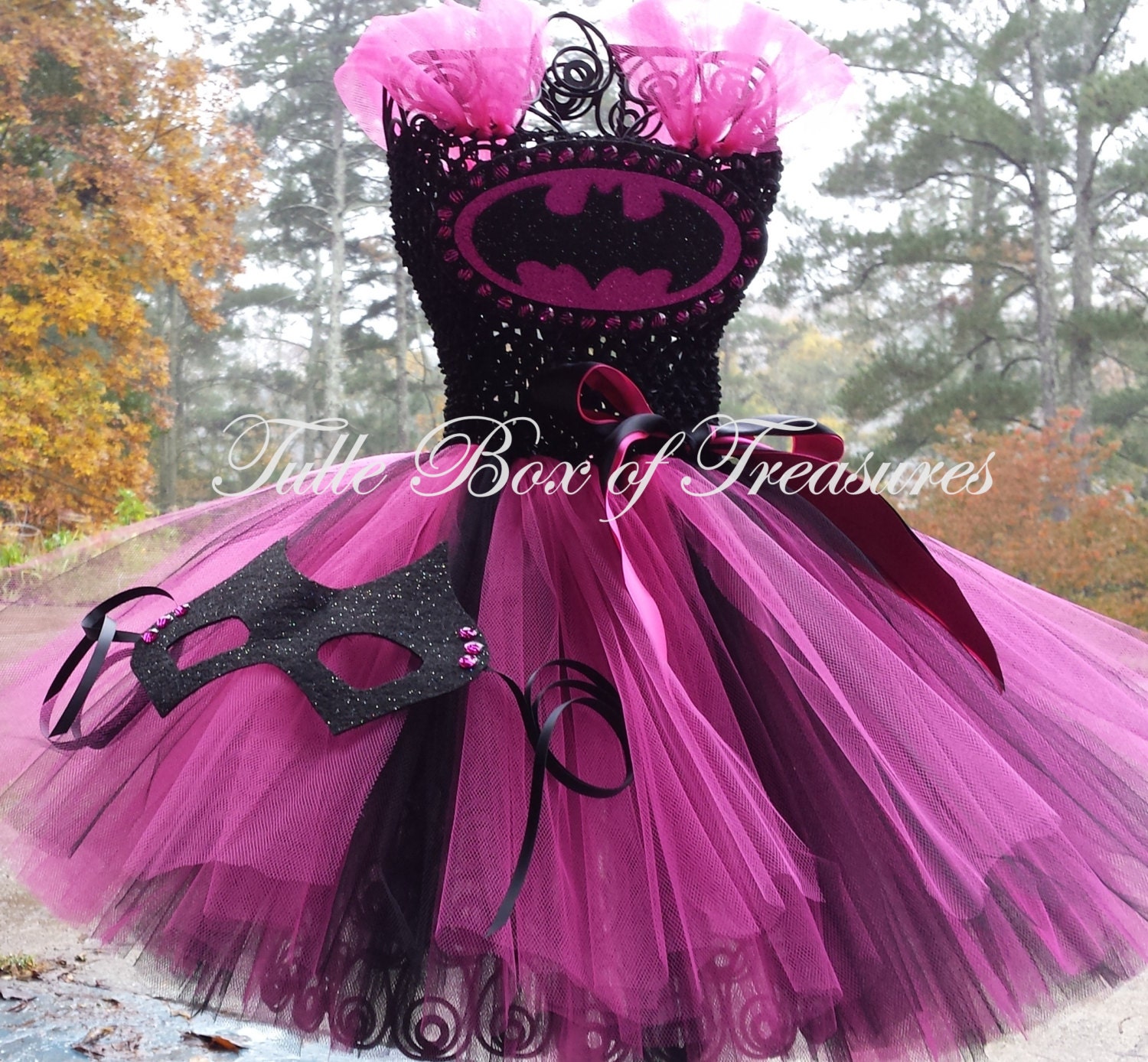 Pink and Black Super Bat Hero Tutu Costume - Etsy